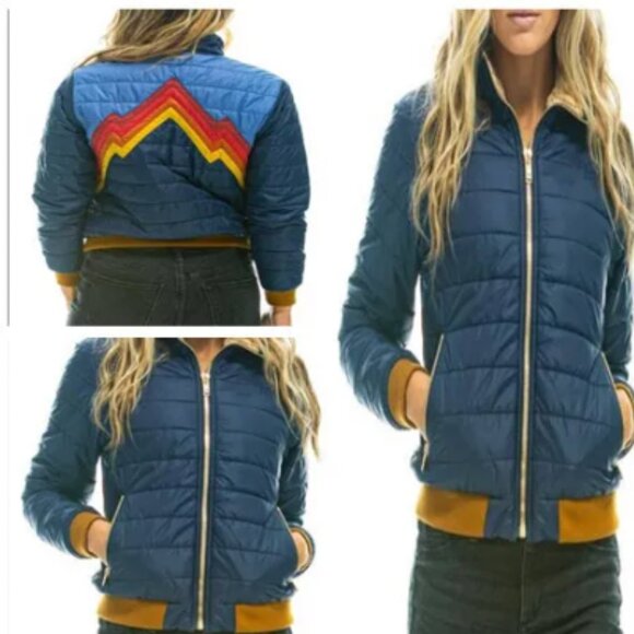 Aviator Nation | Jackets & Coats | Aviator Nation Mtn Puffer In Navy ...